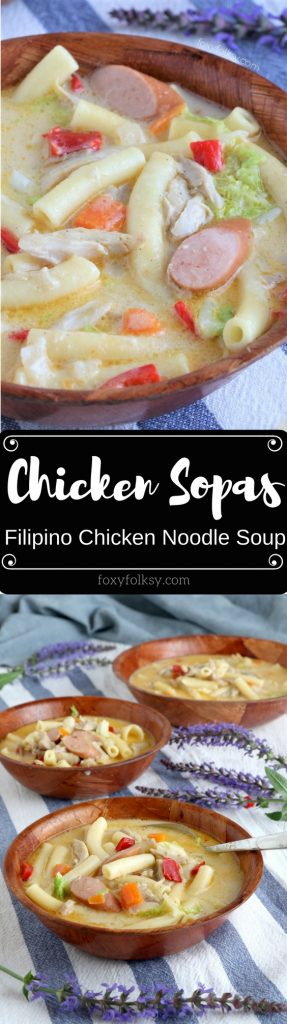 Easy Sopas Recipe (Filipino Chicken Noodle Soup)