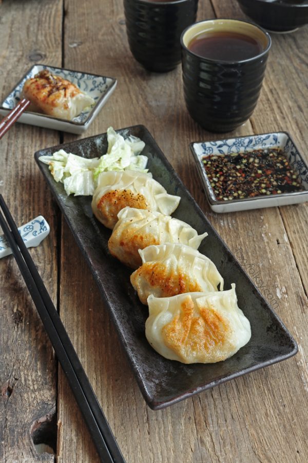 Gyoza Recipe with dipping sauce - Foxy Folksy