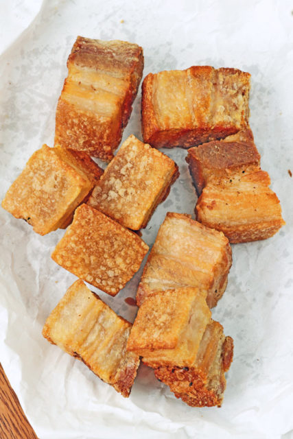 Lechon Kawali - Crispy Fried Pork Belly - Foxy Folksy