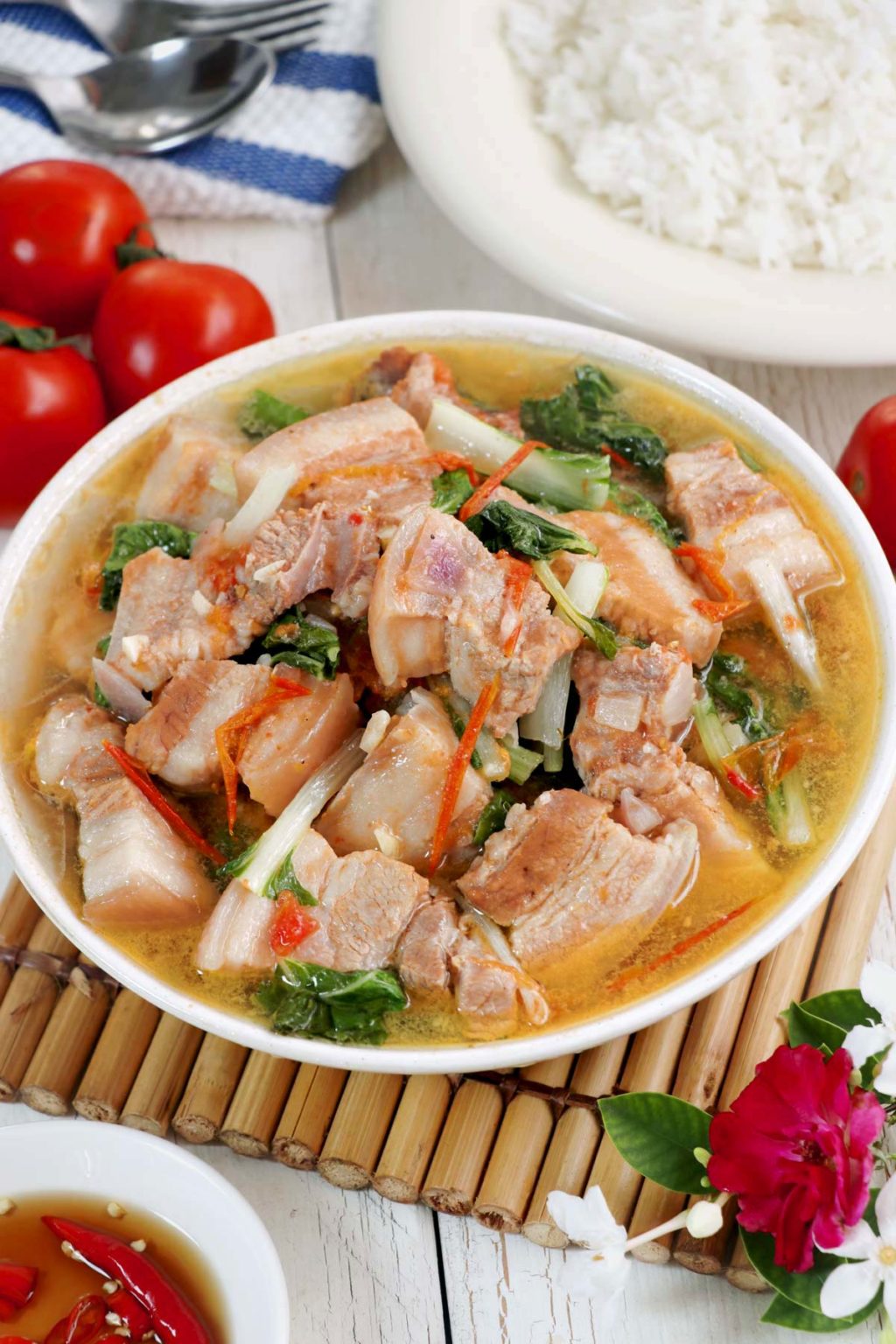 Kinamatisang Baboy (Simple Pork Soup with Tomatoes) - Foxy Folksy